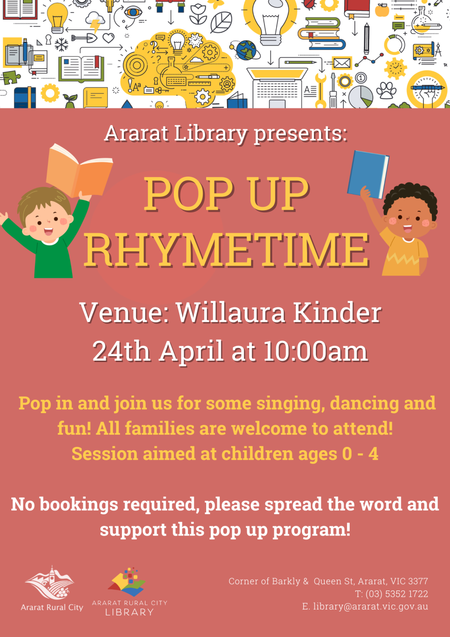 Pop Up Rhymetime - Willaura! | Ararat Rural City Council